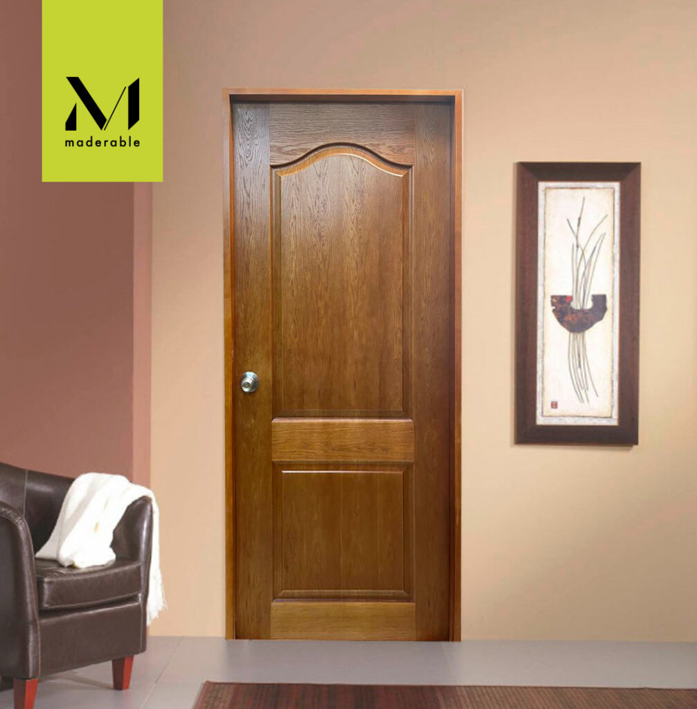 Puerta tipo roble 2 paneles caramelo - Maderable